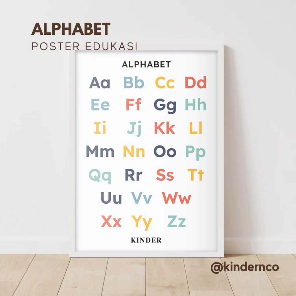 Jual Poster edukasi anak - Alphabet | Mengenal huruf | Shopee Indonesia