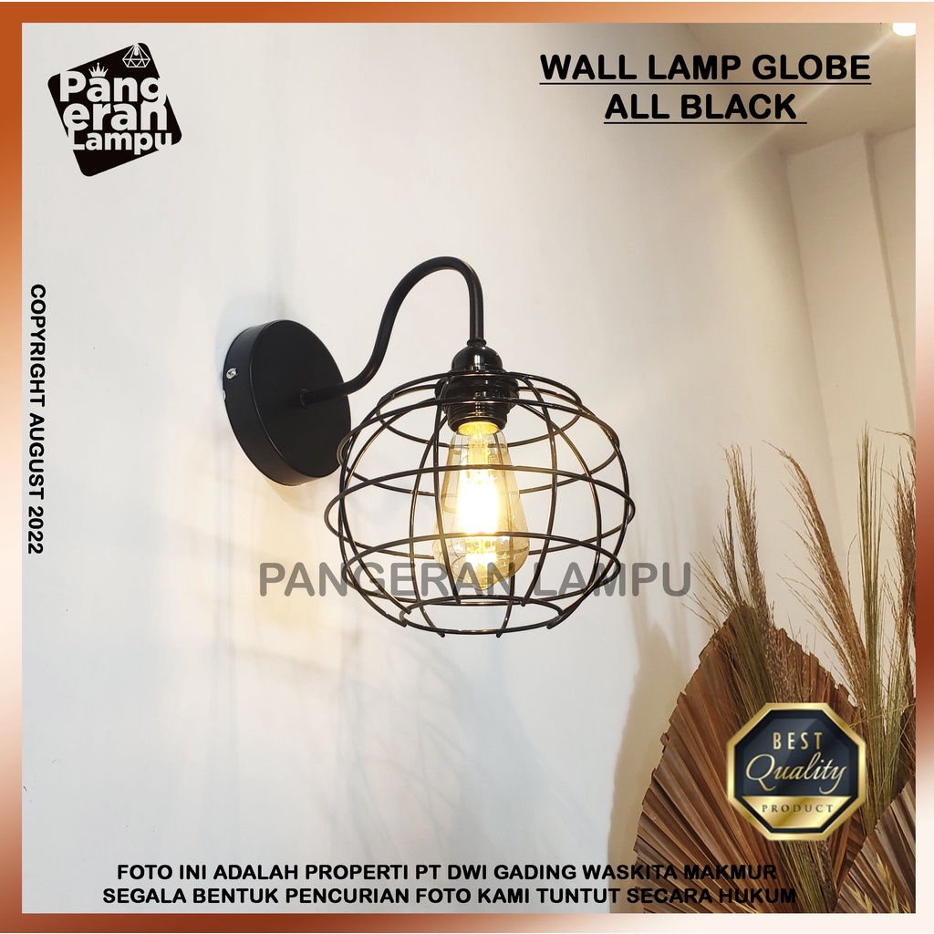 Jual LAMPU DINDING WALL LAMP MINIMALIS INDUSTRIAL TYPE GLOBE PANGERAN ...