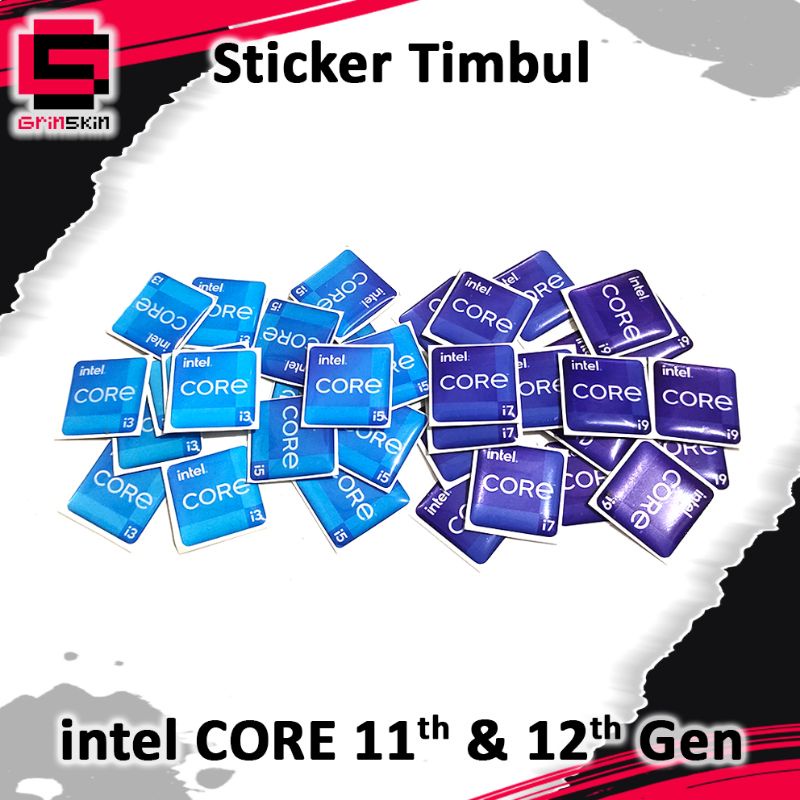 Jual Sticker Timbul Emblem intel Core i3 i5 i7 i9 Gen 11 Gen 12 ...