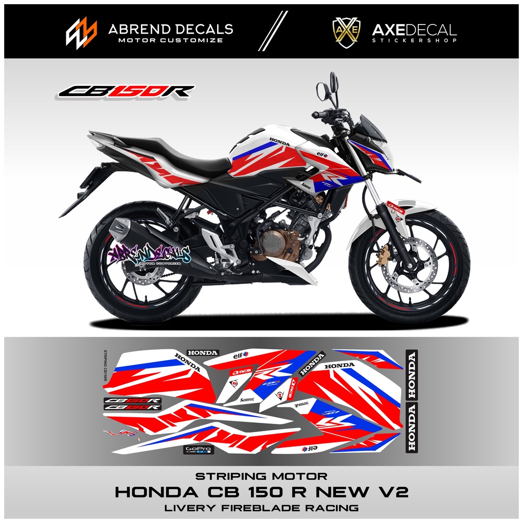 Jual Striping Cb 150 R New Livery Fireblade racing / Stiker Motor Honda ...