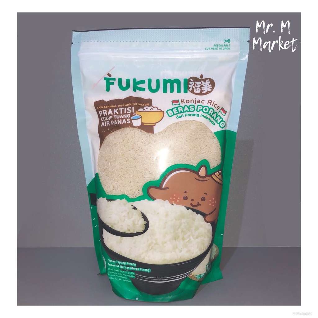 Jual FUKUMI Beras Porang 1 kg Shirataki Beras Konjac Rice Instant Halal ...