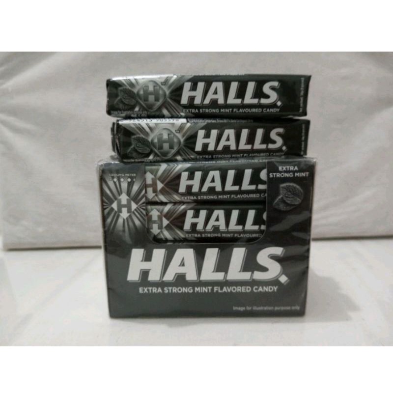 Jual Halls Candy / Permen Halls Stick Extra Strong Mint Flavored Candy ...