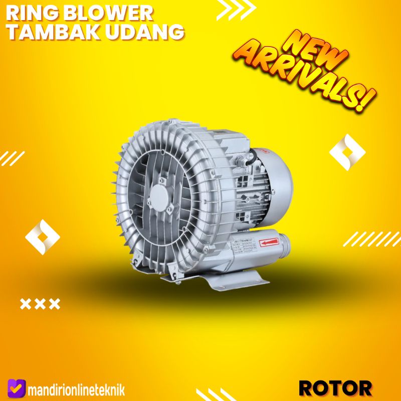 Jual Blower Tambak Udang Blower Ipal Rotor Vortex HB 750 Watt 1HP ...