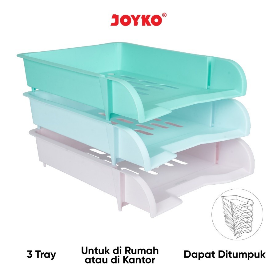 Jual Document Tray Rak Wadah Dokumen Joyko DT-900-3T 3 Susun | Shopee ...
