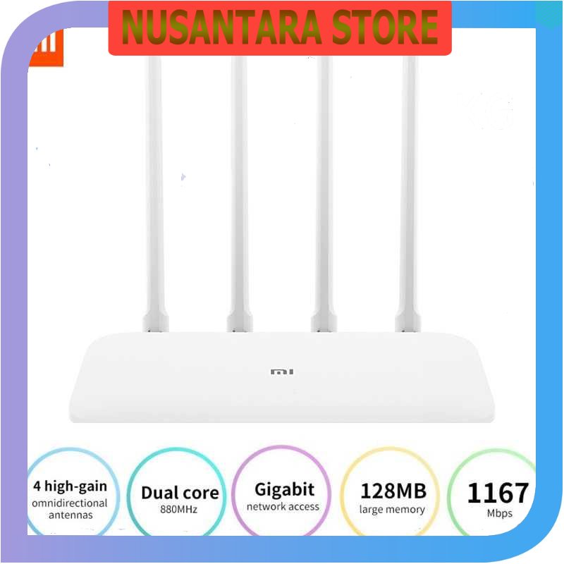 Jual NUSANTARA STORE - Xiaomi Mi Router 4A Gigabit Edition Dual Core ...