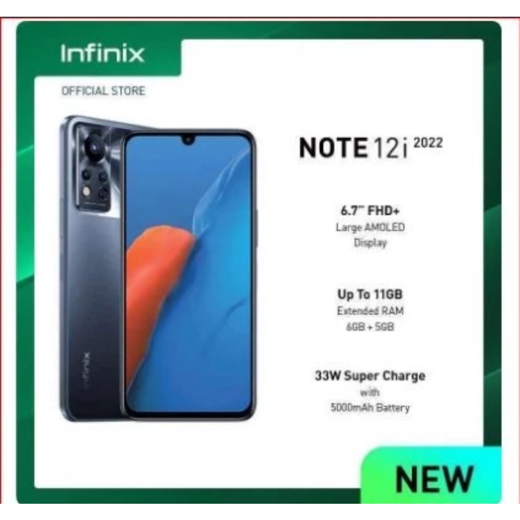 Jual Infinix Note 12i 2022 6/128 GB Garansi Resmi | Shopee Indonesia