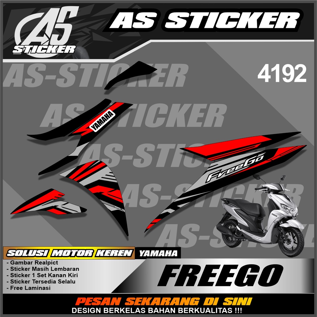 Jual 4192a Sticker Striping Yamaha Motor Freego Variasi List Racing ...