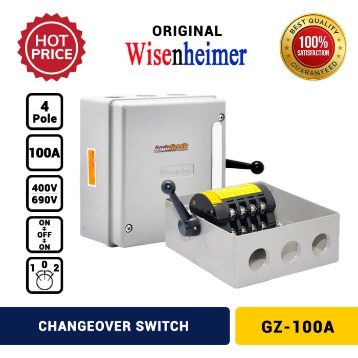 Jual Change Over Switch 4P 100A Wisenheimer COS Ohm Saklar Genset 100 A ...