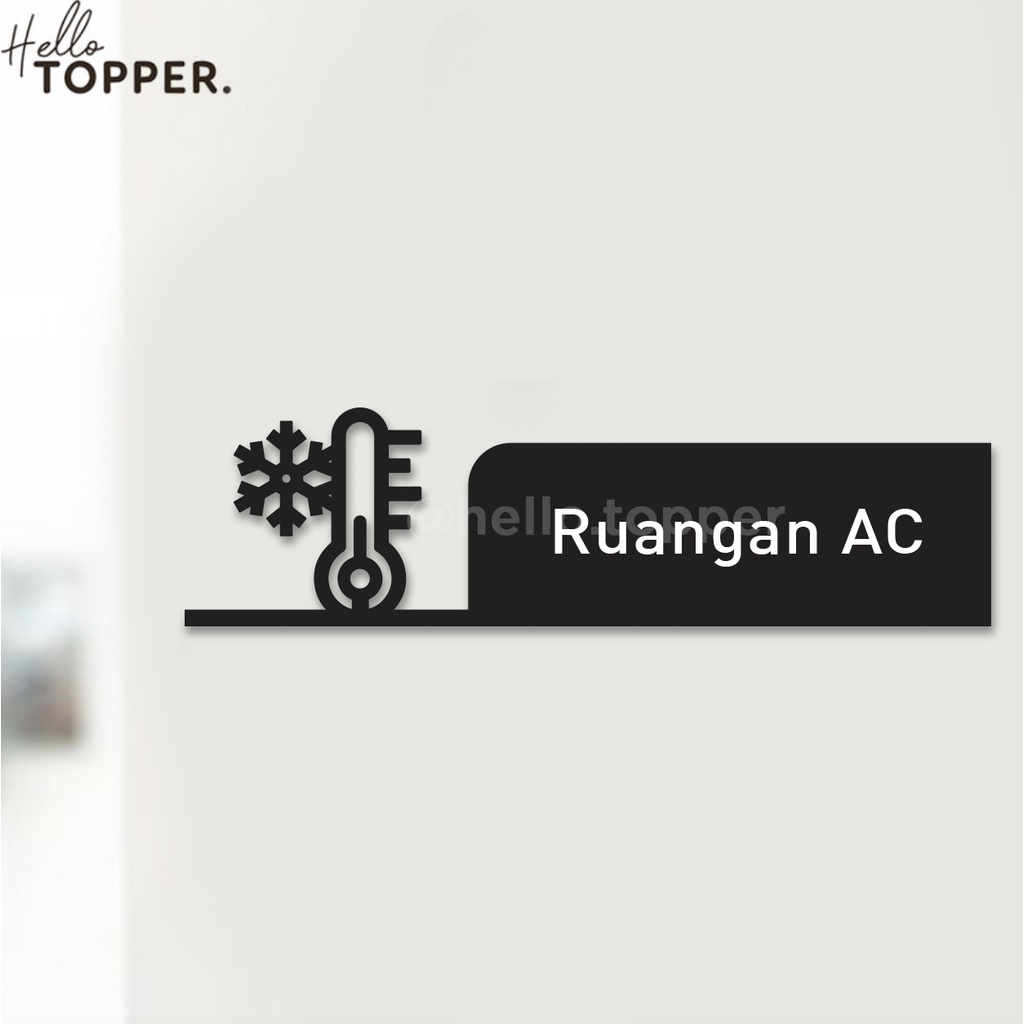 Jual Sign Akrilik Ruang AC Hollow UV Print Sign Board | Shopee Indonesia