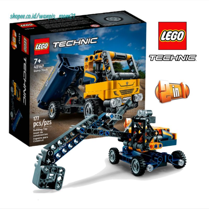Jual LEGO TECHNIC 42147 Dump Truck - Lego Mobil Truk 2in1 | Shopee ...