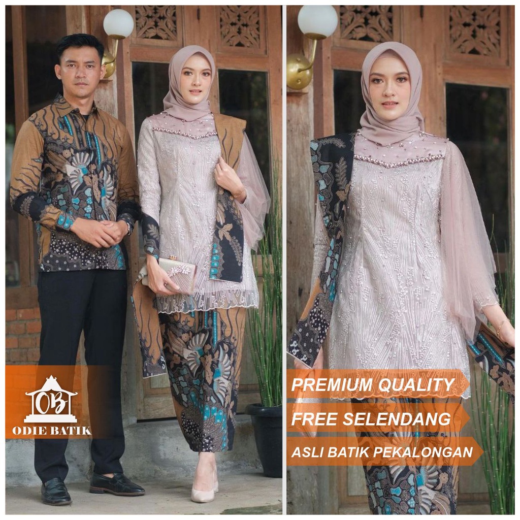 Jual OUTFIT COUPLE BAJU KONDANGAN LEBARAN BATIK COUPLE TERBARU KEMEJA ...