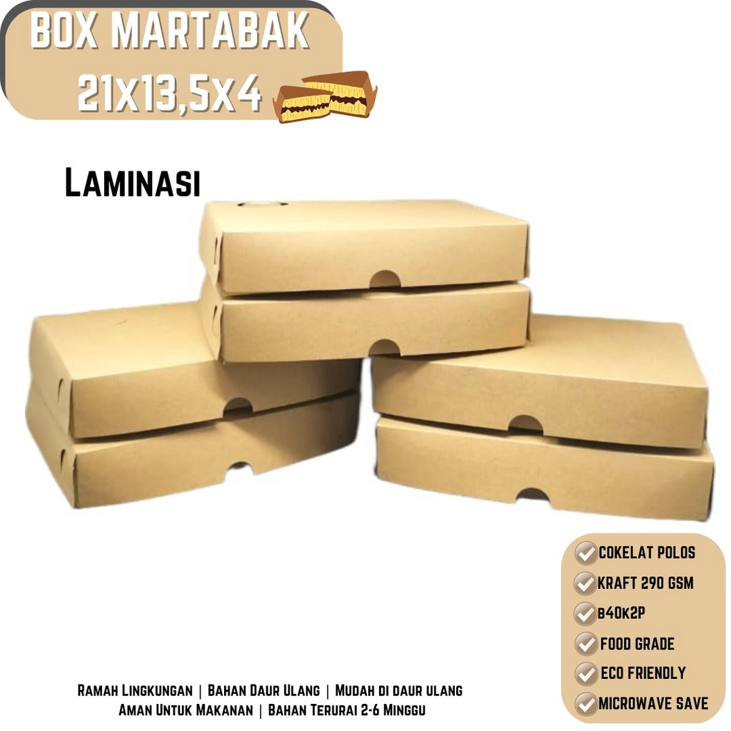 Jual Box Martabak Telor Dus Martabak 21X13.5X4 (B40K2P-Laminasi ...