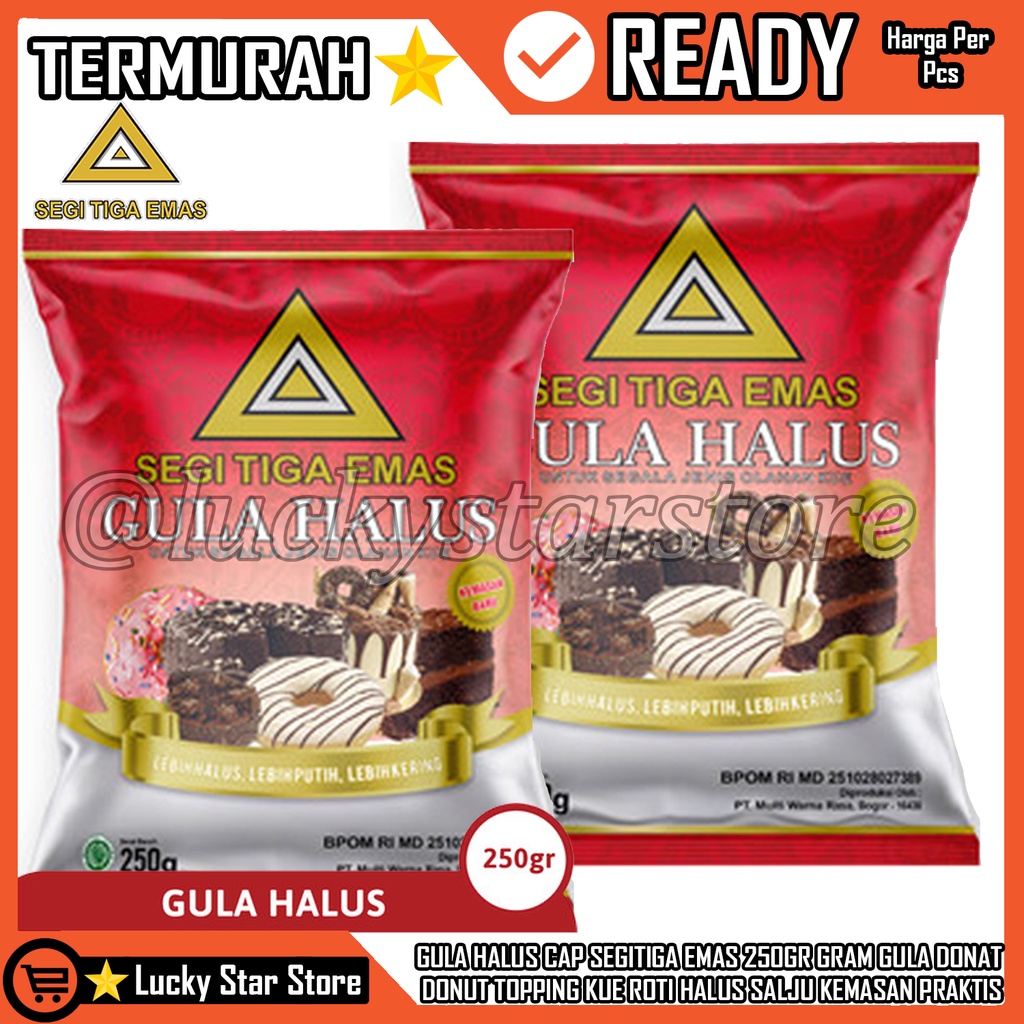 Jual GULA HALUS CAP SEGITIGA SEGI TIGA EMAS KUNING KEMASAN PRAKTIS 250 ...