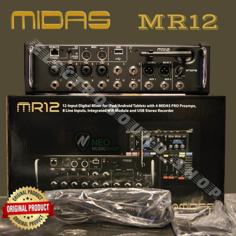 Jual MIXER MIDAS MR12 / MR-12 / MR 12 DIGITAL MIXER USB ORIGINAL ...