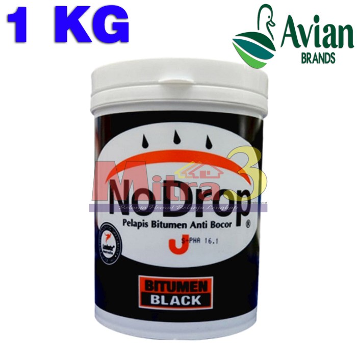 Jual cusss order] No Drop BITUMEN Black 1 KG Waterproofing / Cat Pelapis Anti Bocor 1KG | Shopee ...