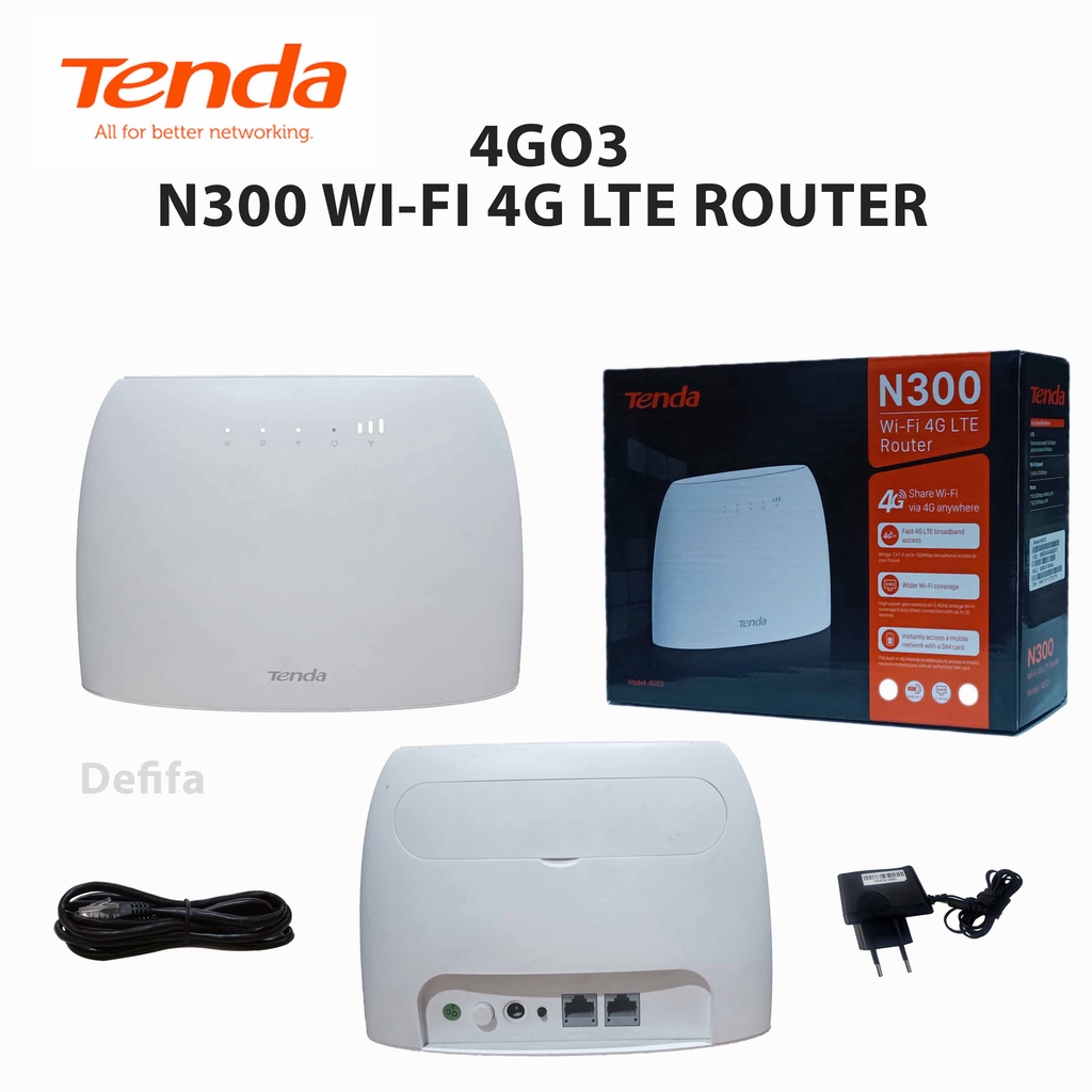 Jual Tenda 4G03 N300 Wi-Fi 4G LTE Router Unlock All Operator Semua ...