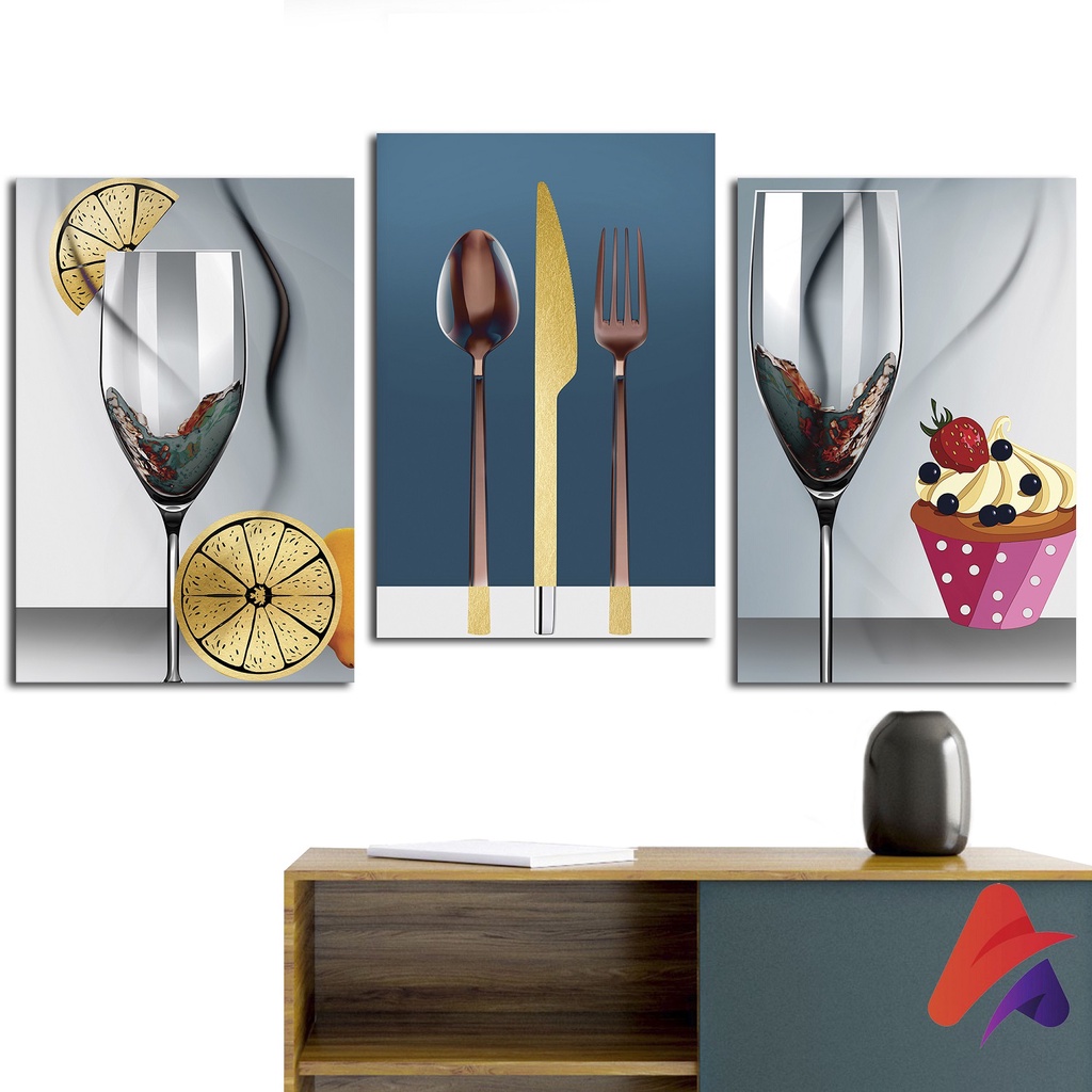 Jual HIASAN DINDING KITCHEN (20X30) ABSTRAK DAPUR PAJANGAN DINDING ...