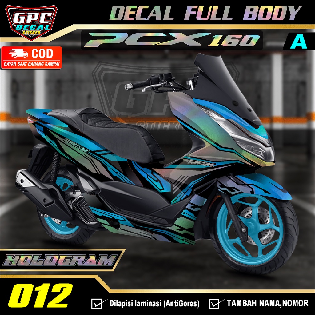 Jual DECAL STICKER VARIASI FULLBODY HOLOGRAM HONDA PCX 160 DESAIN ...