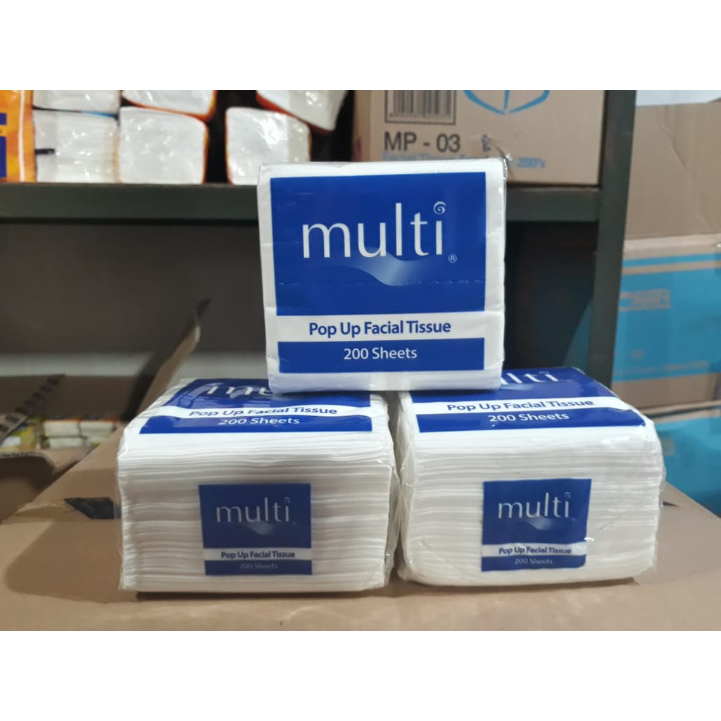 Jual Tissue Wajah Multi Pop up - Tissue Kotak Multi 200 lembar - Tissue ...