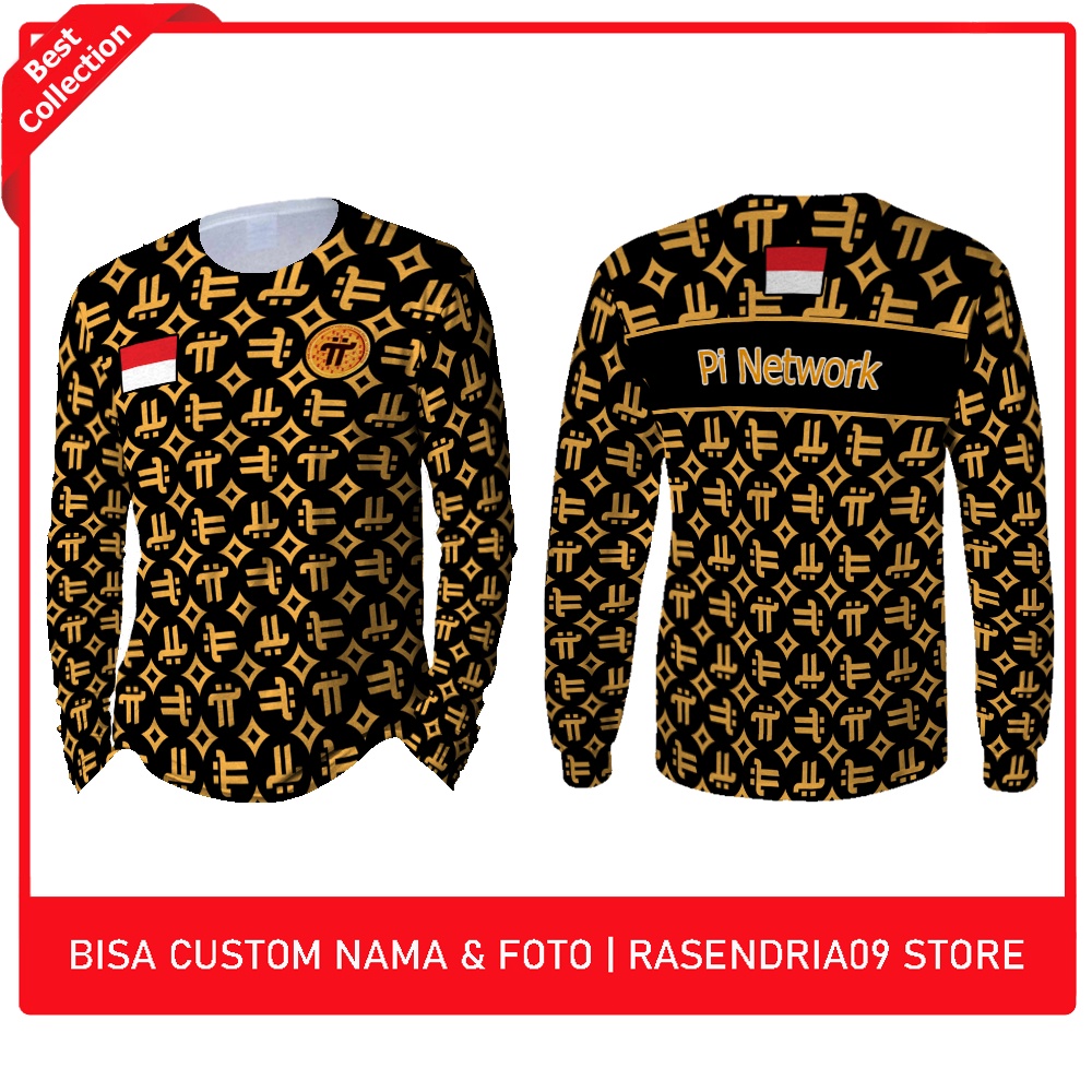 Jual Baju Kaos Pria Lengan Panjang Pi Network Seamless Indonesia ...