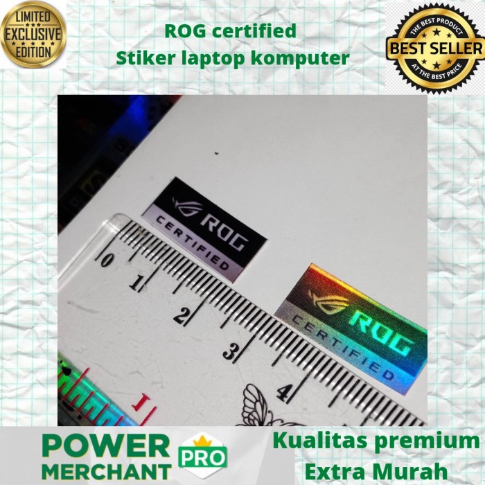 Jual Skin Rog Certified Stiker Laptop Komputer MINIMAL PEMBELIAN 4 PCS ...