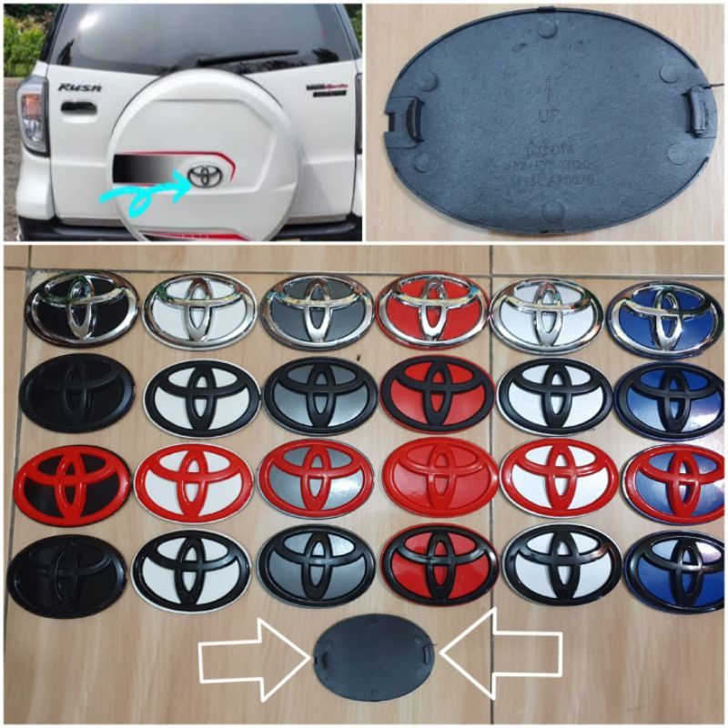 Jual EMBLEM LOGO COVER BAN SEREP TUTUP BAN STIP TOYOTA RUSH ULTIMO 2015 ...