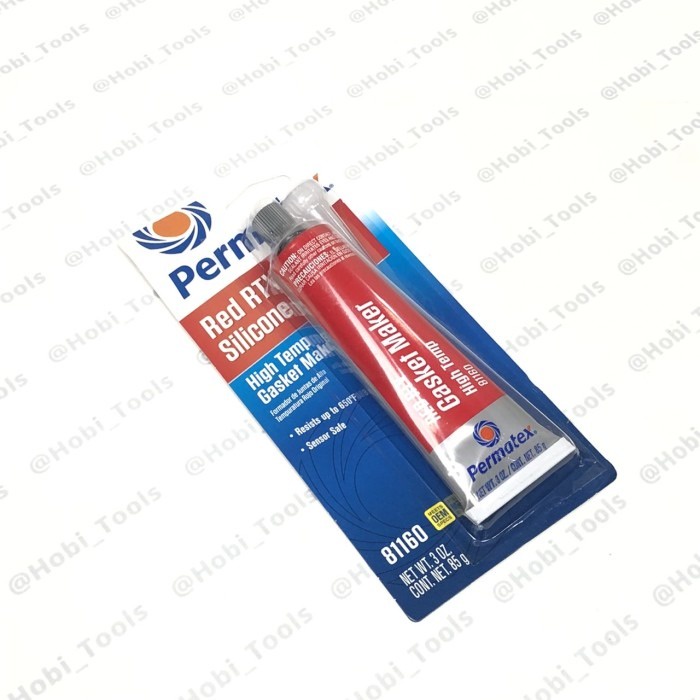 Jual PERMATEX LEM SILICONE RED RTV 85G - SILICONE GASKET SEALANT 85 ...