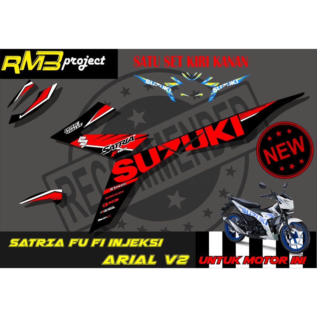 Jual Stiker striping Suzuki Satria Injeksi Arial v2 | Shopee Indonesia