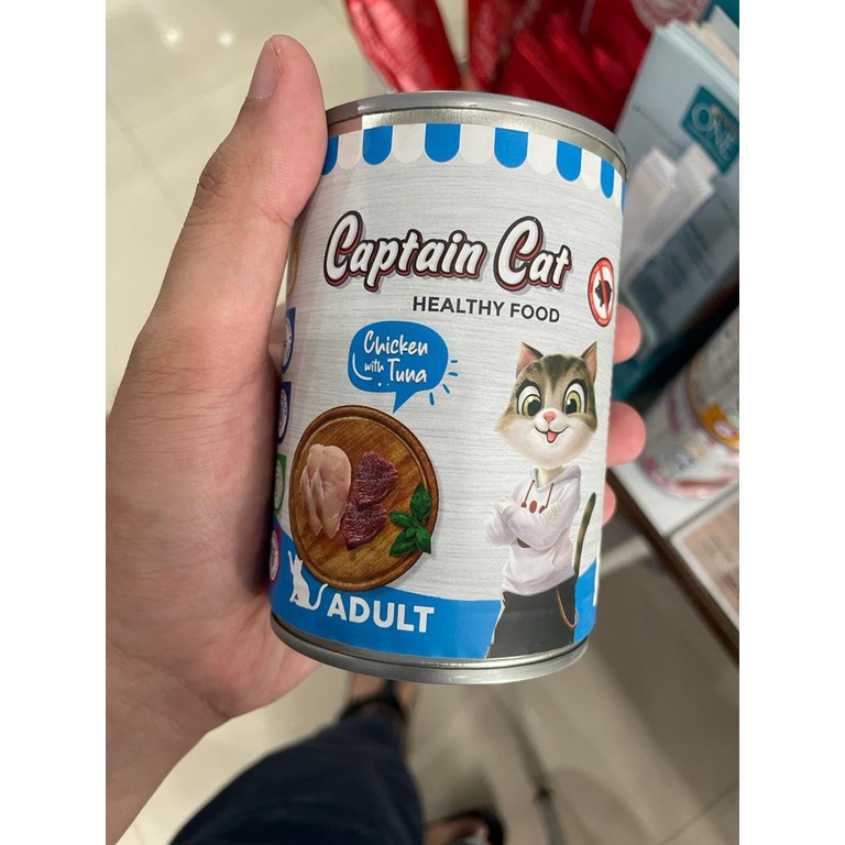 Jual Captain Kaleng Makanan Kucing Kaleng Cat Food 400 gram | Shopee ...
