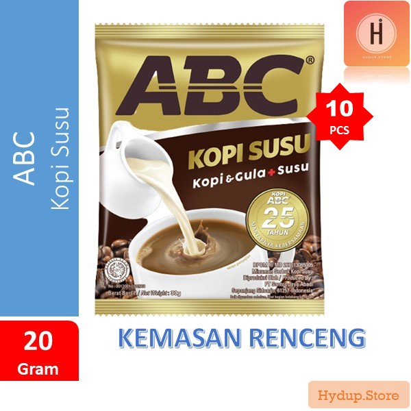 Jual Kopi ABC Kopi Gula Susu Renceng isi 10 Sahset Kemasan 31 Gram ...