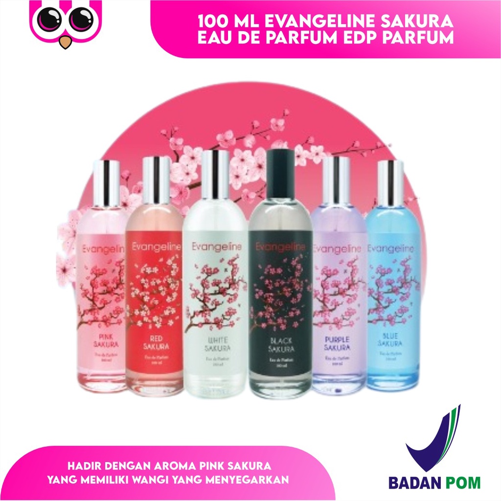 Jual 100 ML EVANGELINE SAKURA EAU DE PARFUM EDP PARFUM BADAN NATURAL ...