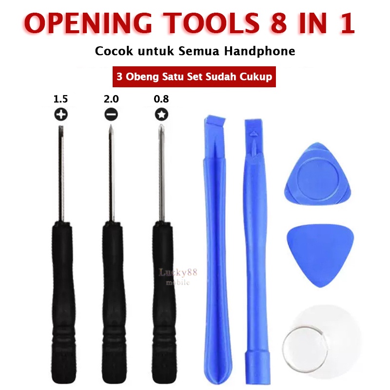 Jual Opening Tools 8 in 1 Set Obeng Alat Pembuka Layar LCD Handphone ...
