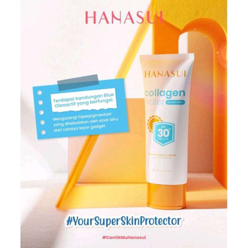 Jual HANASUI Collagen Water Sunscreen spf30 30ml (PUTIH) | Shopee Indonesia