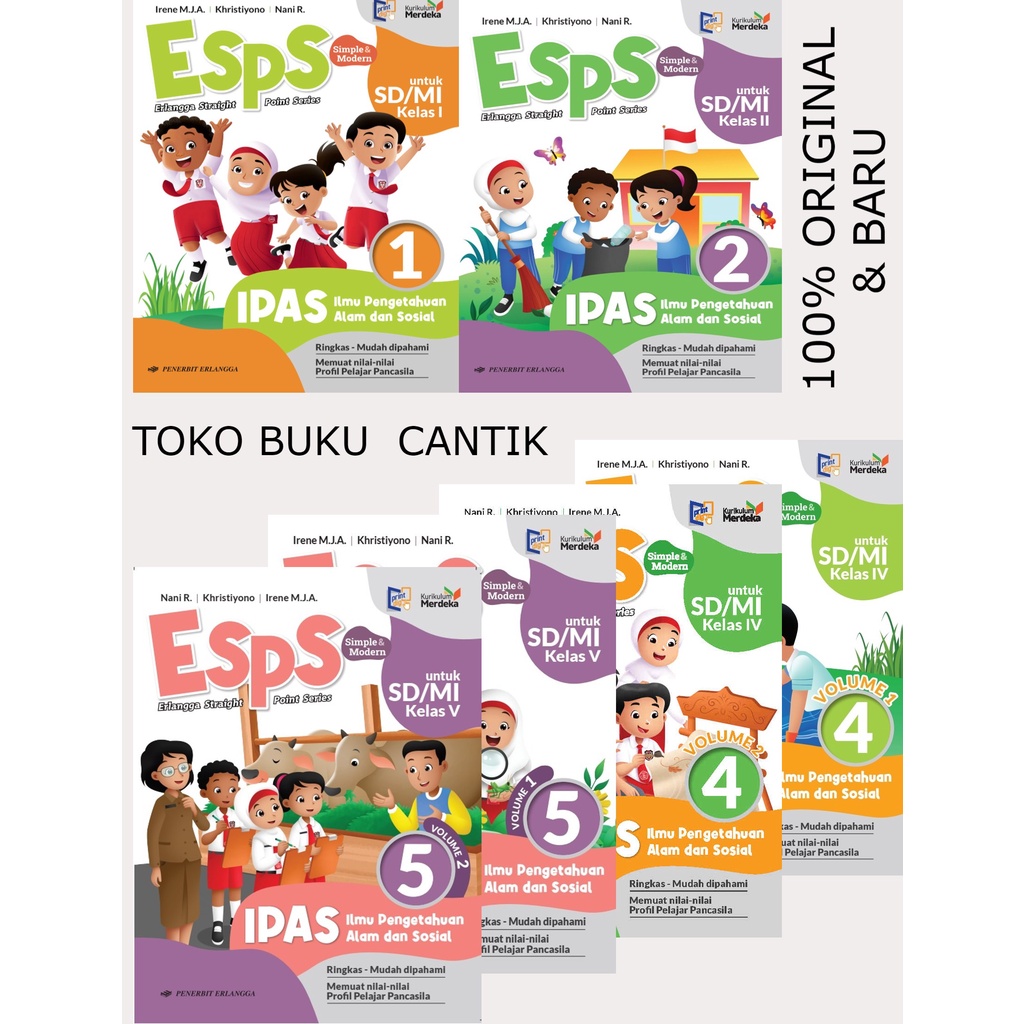 Jual ESPS IPAS KURIKULUM MERDEKA KELAS 1,2, 3,4 VOL.1, 4 VOL. 2, 5 VOL. 1 DAN 5 VOL. 2, 6 Vol 1 ...