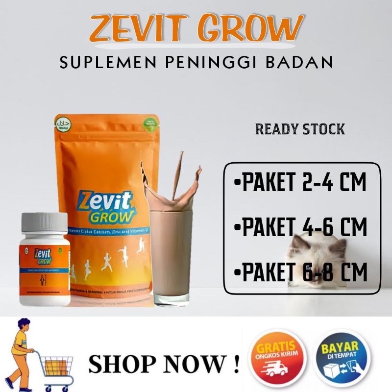 Jual [TERLARIS] ZEVIT GROW PENINGGI BADAN OROGINAL 100% | KAPSUL DAN ...