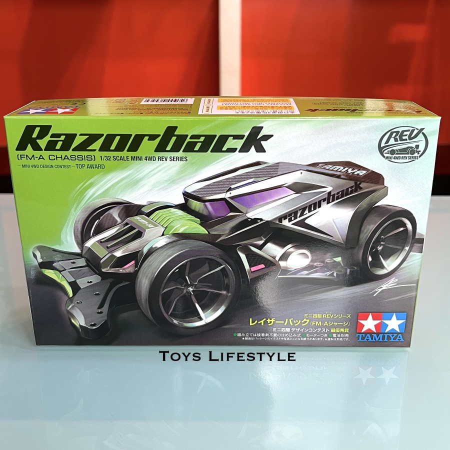 Jual Mainan Rakit Mobil Tamiya Mini 4WD - Razorback (ORIGINAL) | Shopee ...