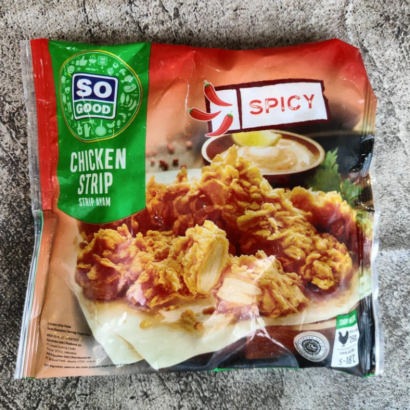 Jual SO GOOD CHICKEN STRIP SPICY 250gr | Shopee Indonesia