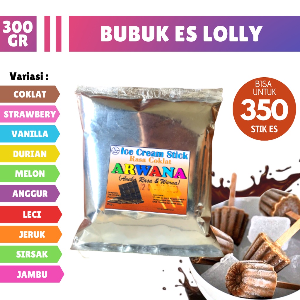 Jual Bubuk Es Mambo Coklat Powder Es Loly 300gr Premix Es Krim Stik ...