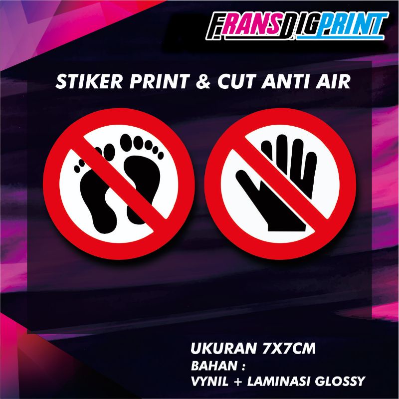 Jual stiker warning // stiker dilarang // stiker dilarang menginjak ...