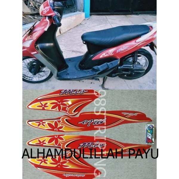 Jual STIKER STRIPING MIO MERAH TAHUN 2004 LIS STANDAR ORI YAMAHA POLET ...