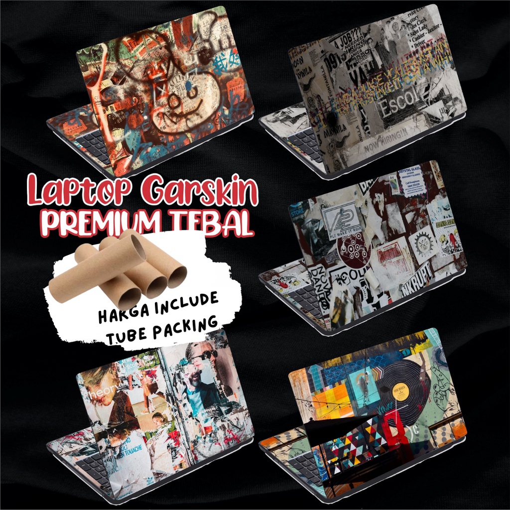 Jual Garskin Laptop Anti Gores ScrapBook Dark Premium Full set 10 12 13 ...