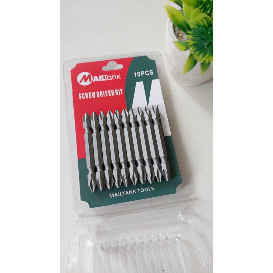 Jual MATA OBENG ANGIN/ SCREW DRIVER BITS SET 10pcs (+/+) MAILTANK SH ...