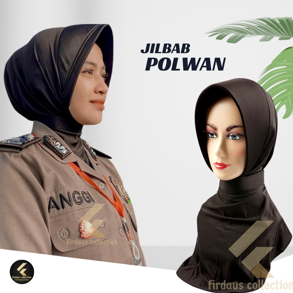 Jual JILBAB DINAS COKLAT POLWAN, SECURITY/JILBAB POLWAN ANTI TEMBEM ...