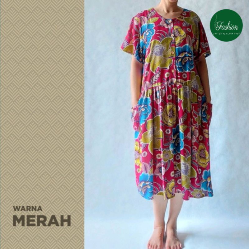 Jual Fashion Daster Batik Kencana Ungu Ds 45 Kub Label Biru Ld 102cm ...