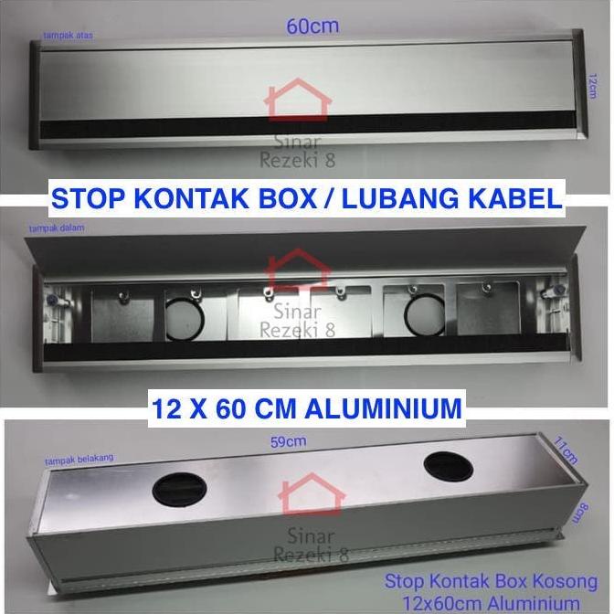 Jual Kotak Stop Kontak Outlet Box Grommet Tutup Lubang Kabel Meja ...