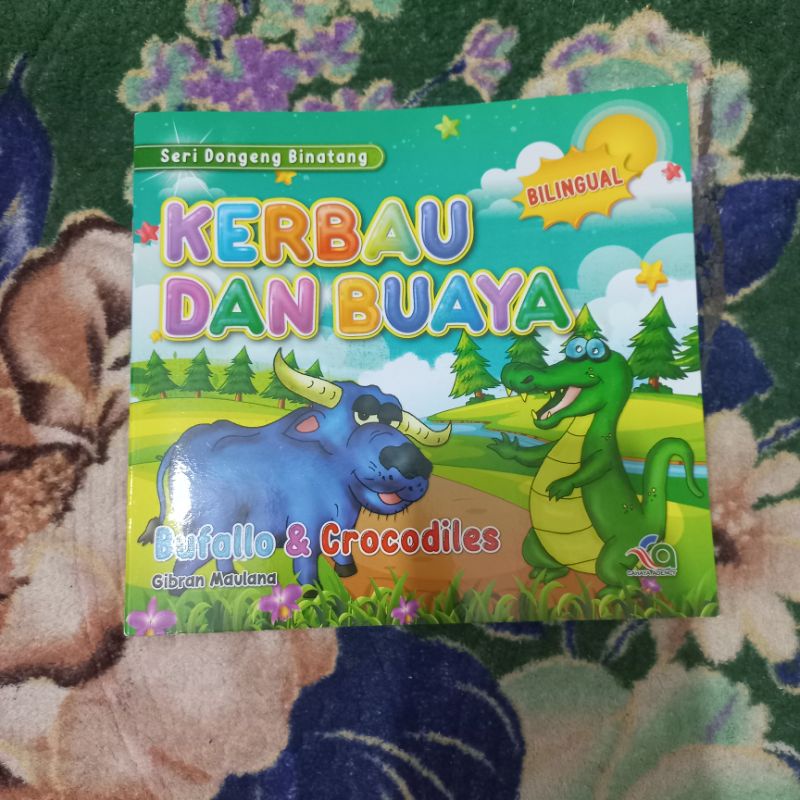 Jual ORIGINAL BUKU DONGENG CERITA ANAK SERI DONGENG BINATANG KERBAU DAN BUAYA BILINGUAL FULL ...