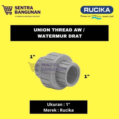 Jual Union Thread 1" / Watermur Drat Fitting PVC Rucika AW | Shopee ...