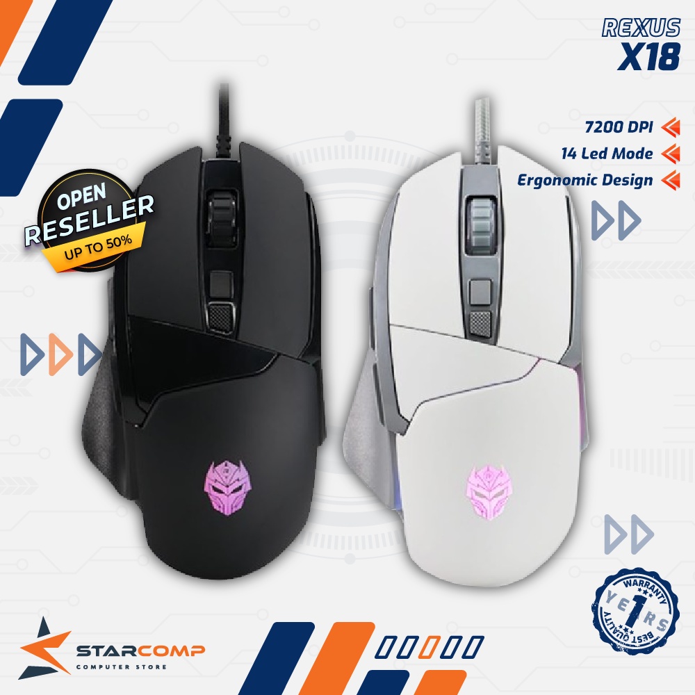 Jual Mouse Gaming Rexus Xierra X18 RIFLE - Rexus X18 | Shopee Indonesia