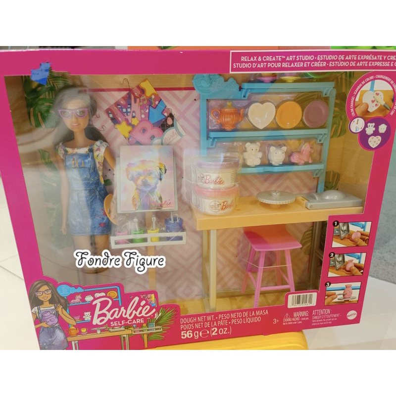 Jual ORIGINAL BARBIE RELAX AND CREATE SELF CARE ART STUDIO DOUGH DOLL ...
