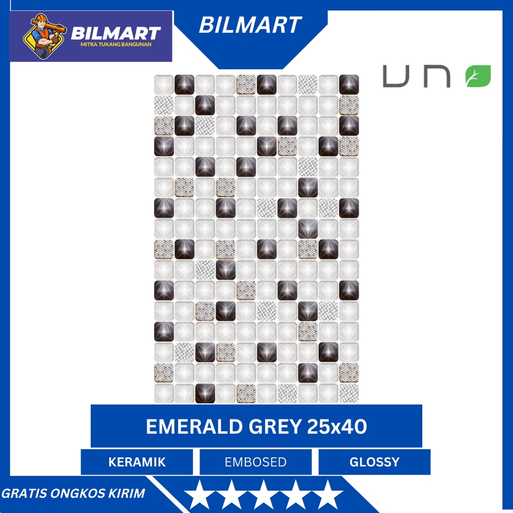 Jual KERAMIK LANTAI / KERAMIK DINDING FD Emerald Grey G* W UNO 25 x 40 | Shopee Indonesia